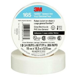 3M Canada 3M TEMFLEX GEN USE VIN ELECTRICAL TAPE 165, WHT,19MMX18M | EWEL
