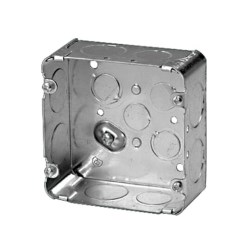 ABB IBERVILLE BOX METAL SQUARE 4-11/16X 2-1/8"D WITH 1/2 3/4 & 1" KO | EWEL