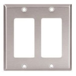 Eaton Cooper Wiring Devices WALLPLATE DECO 2G DECO STAINLESS STEE | EWEL