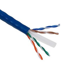HYPERLINE CABLE CAT 5E UTP 4 PAIRS TWISTED SOLID RISER BLUE | EWEL